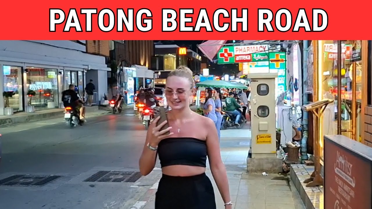 Patong Beach Road Phuket Thailand 2025 🌊 | Street Walk, Beach Views ...